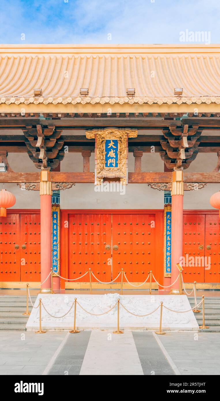 The Chinese-style palace buildings Confucius Temple in Liuzhou, Guangxi ...