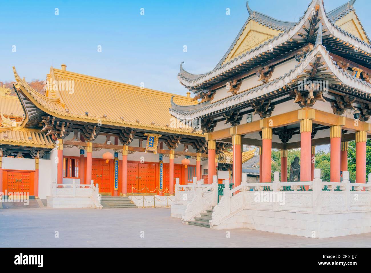 The Chinese-style palace buildings Confucius Temple in Liuzhou, Guangxi ...
