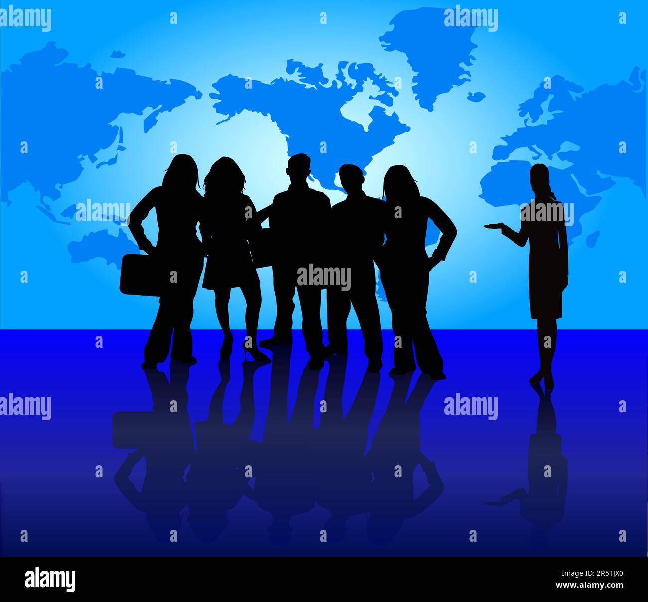 Business team - vector silhouettes Stock Vector Image & Art - Alamy