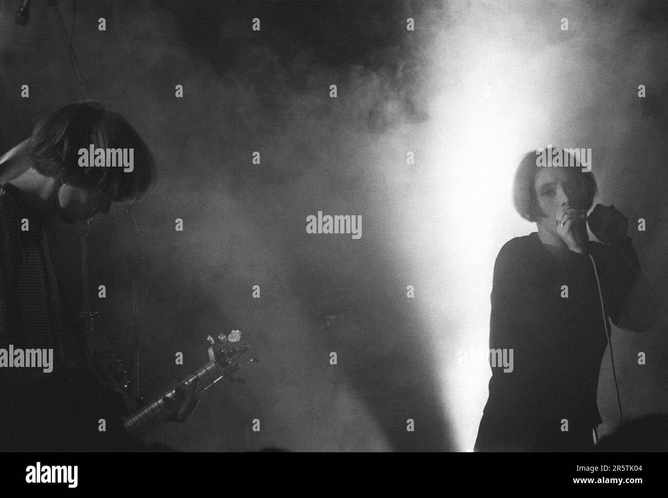 A young Rachel Ann Goswell singer and guitarist with shoegaze band ...