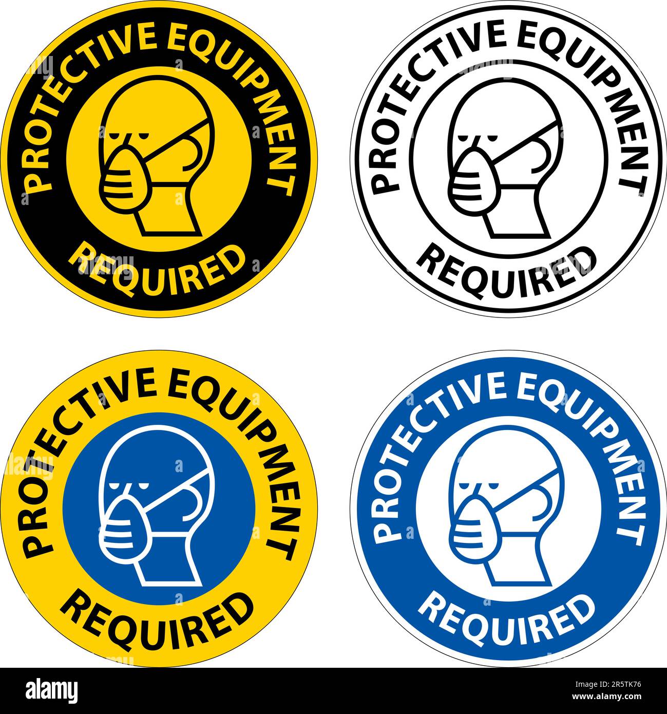 Symbol Floor Sign, Protective Equipment Required Stock Vector Image ...