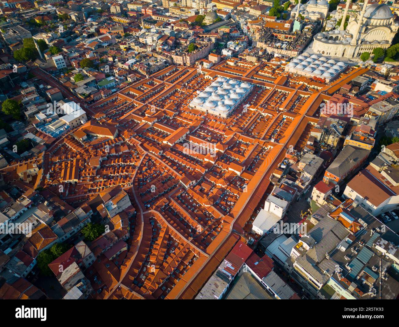 Grand Bazaar aerial view in Fatih district in historic city of Istanbul ...