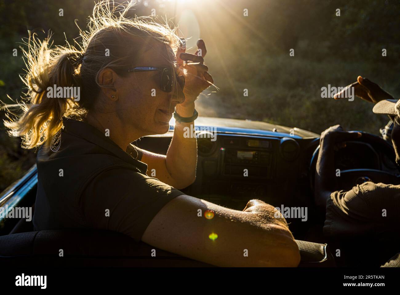 A wildlife management team in Malawi's Majete National Park searching ...