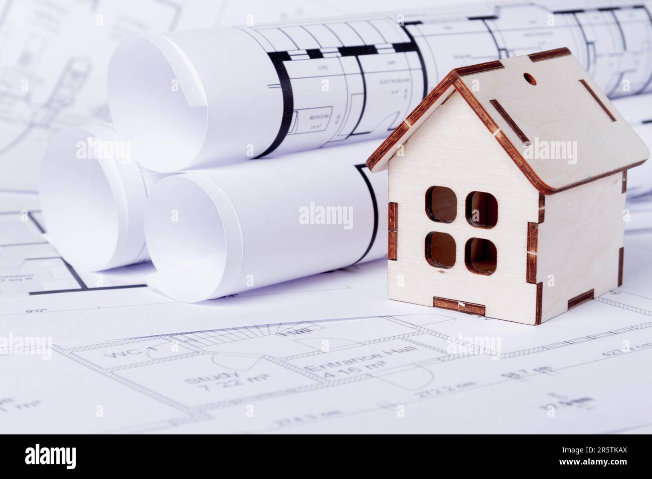 Home construction. Construction scheme. Work plan with dimensions and ...
