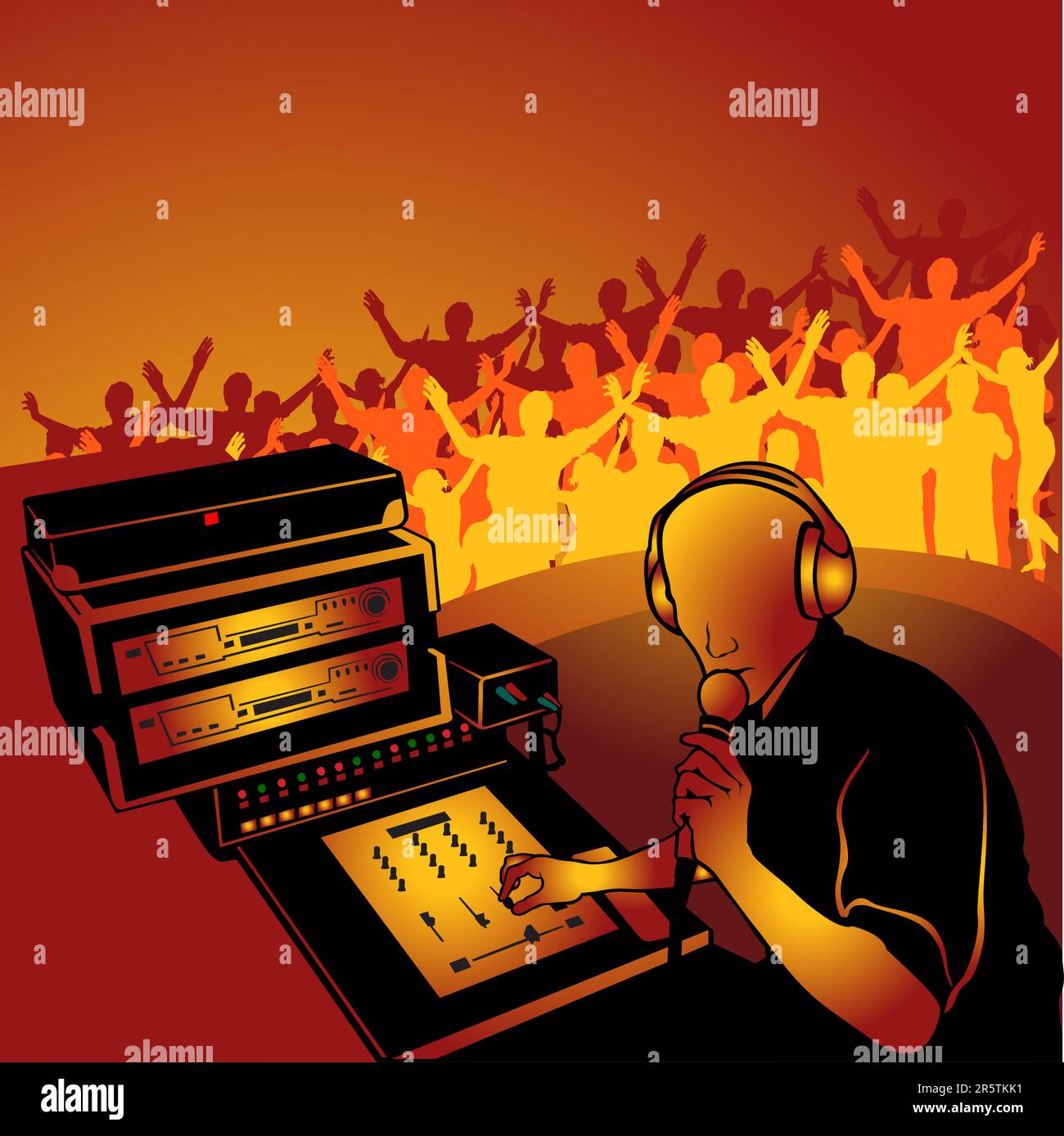 Deejay 01 - Coloured vector illustration Stock Vector Image & Art - Alamy