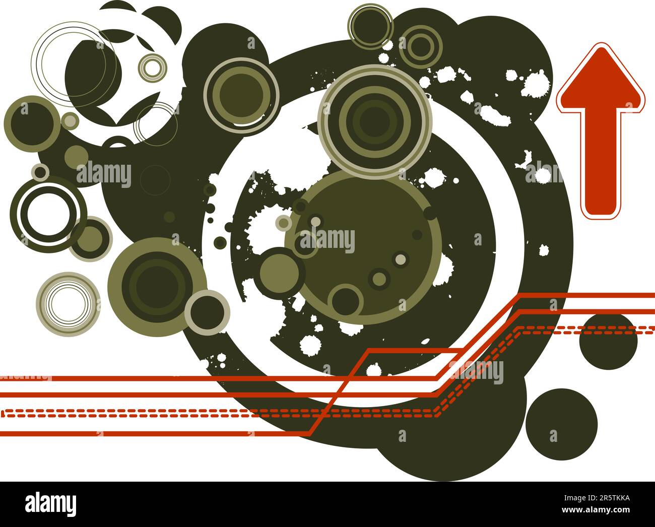 Retro vector rings with various harmonious color combination Stock ...