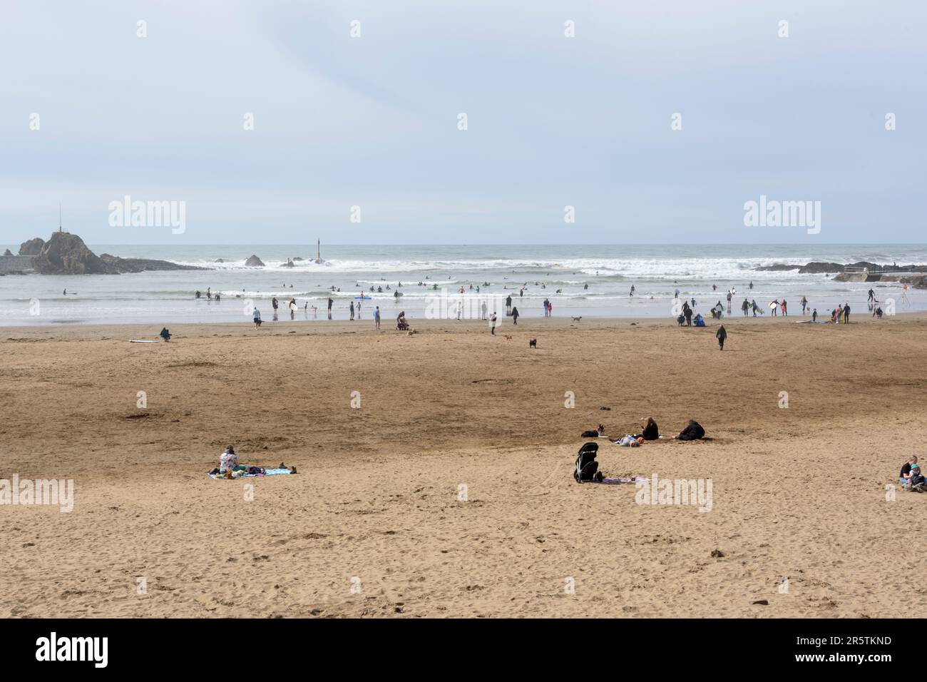 The beach at Bude, Cornwall, England, UK Stock Photo - Alamy
