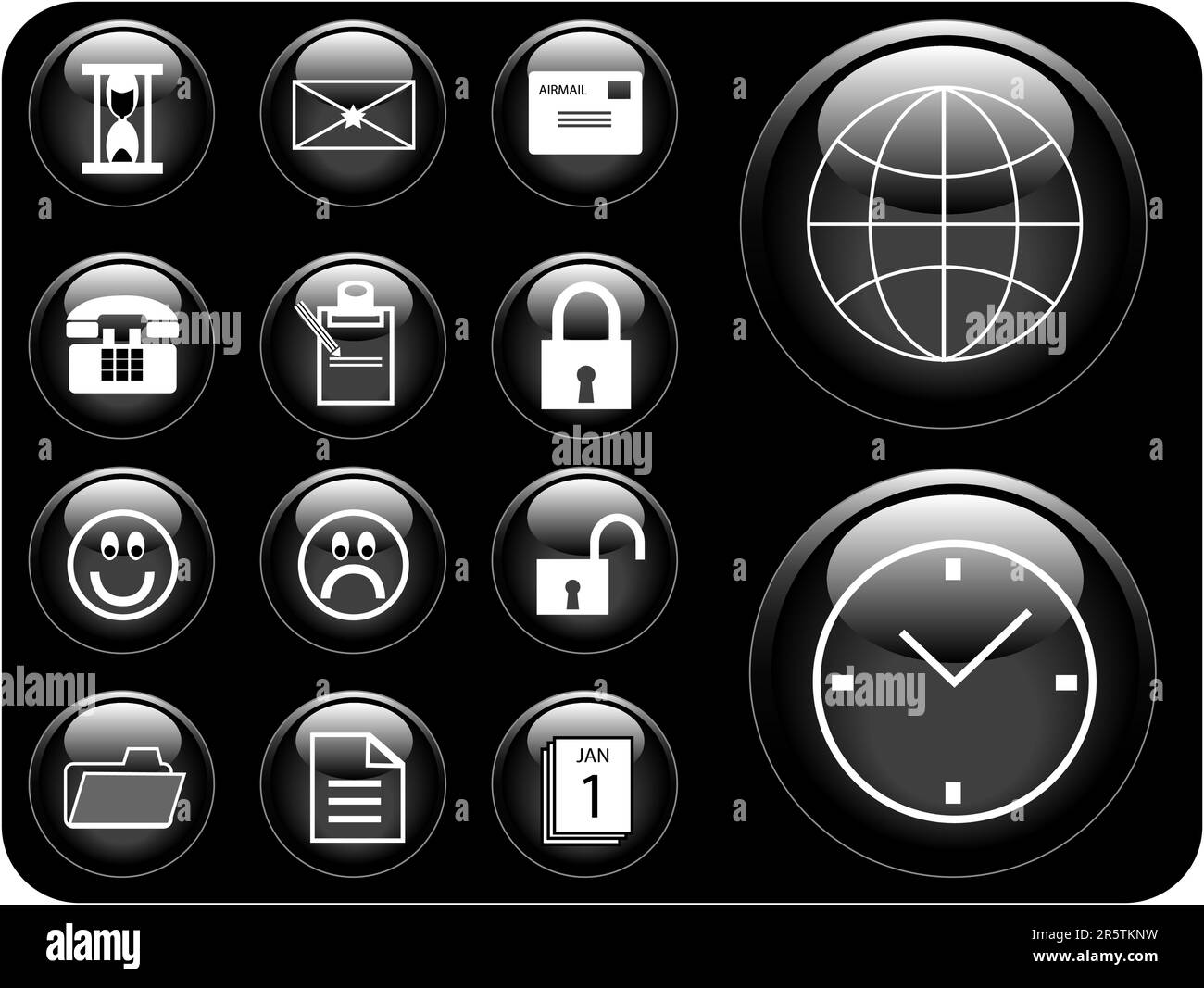 3D Buttons with email theme Stock Vector Image & Art - Alamy