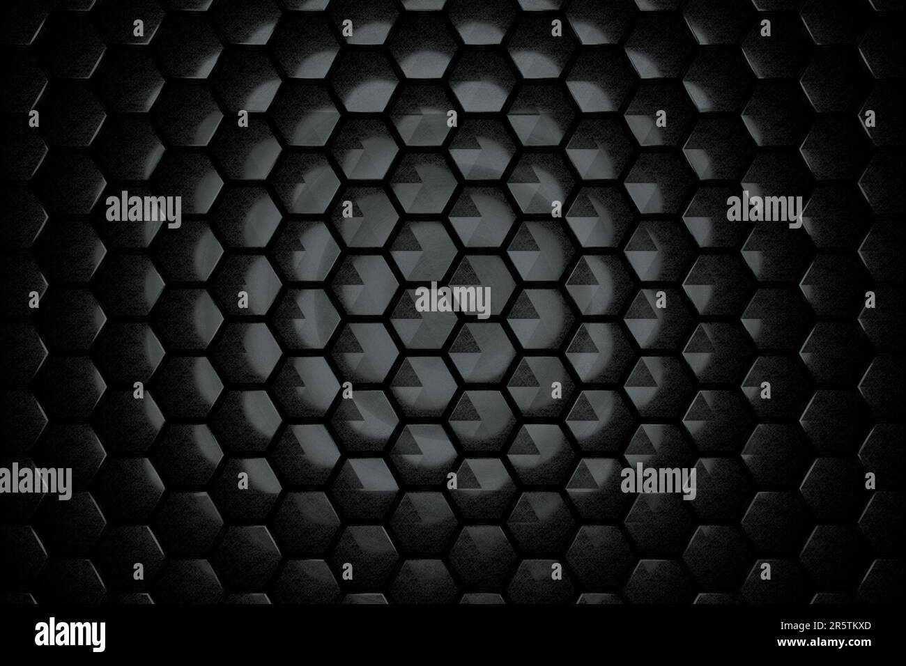 An abstract image featuring a black and grey geometric pattern of ...