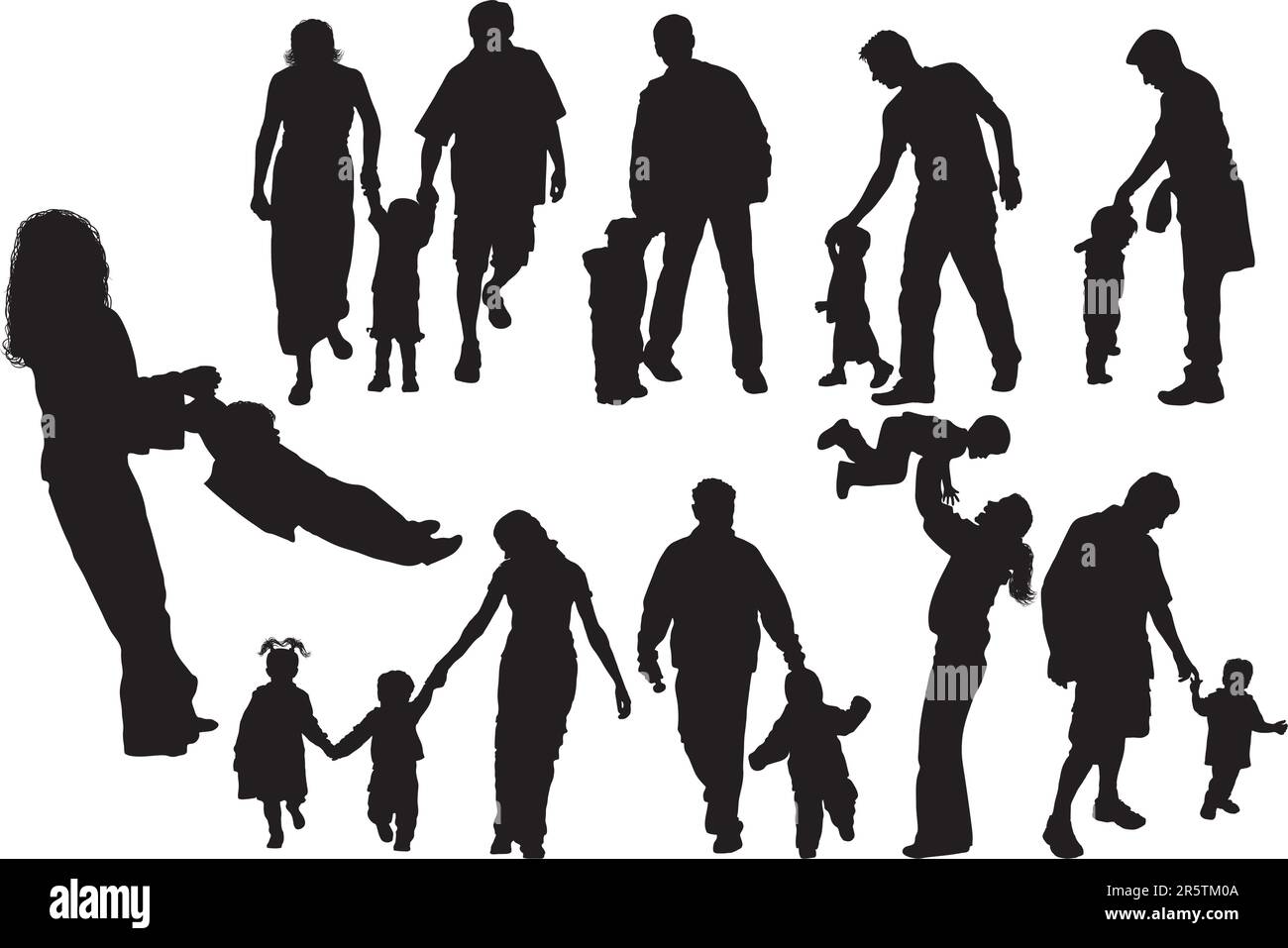 Parents silhouette vector hi-res stock photography and images - Alamy