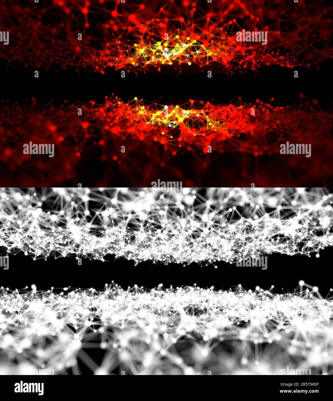 A black background adorned with an abundance of ruby red sparkles ...