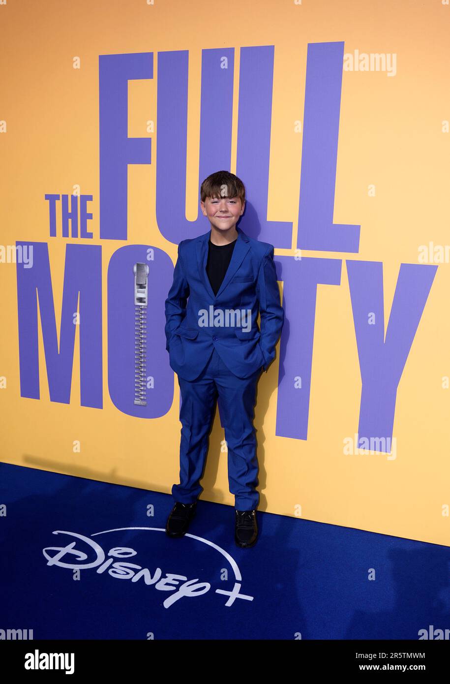 Aiden Cook attending the UK premiere for The Full Monty at The Leadmill ...