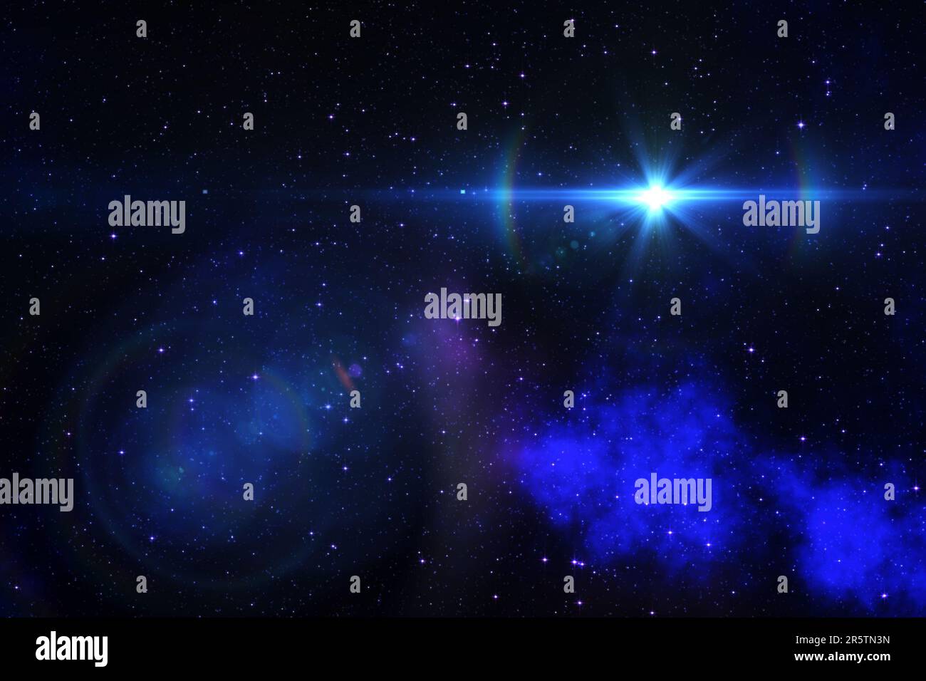 An aerial view of the night sky from an earthly vantage point, showing ...