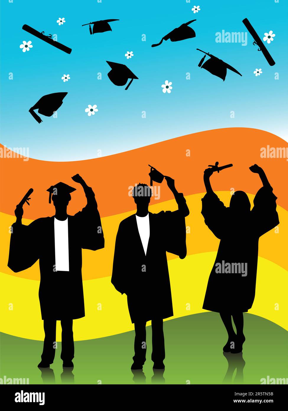 illustration of graduates, silhouettes Stock Vector Image & Art - Alamy