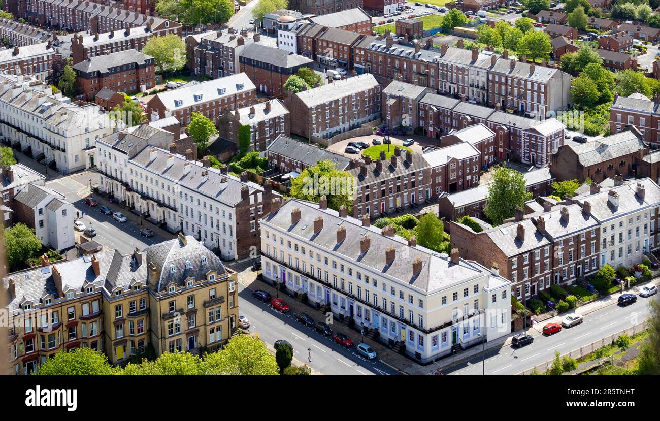 Liverpool, united kingdom May, 16, 2023 Aerial view of Liverpool’s ...