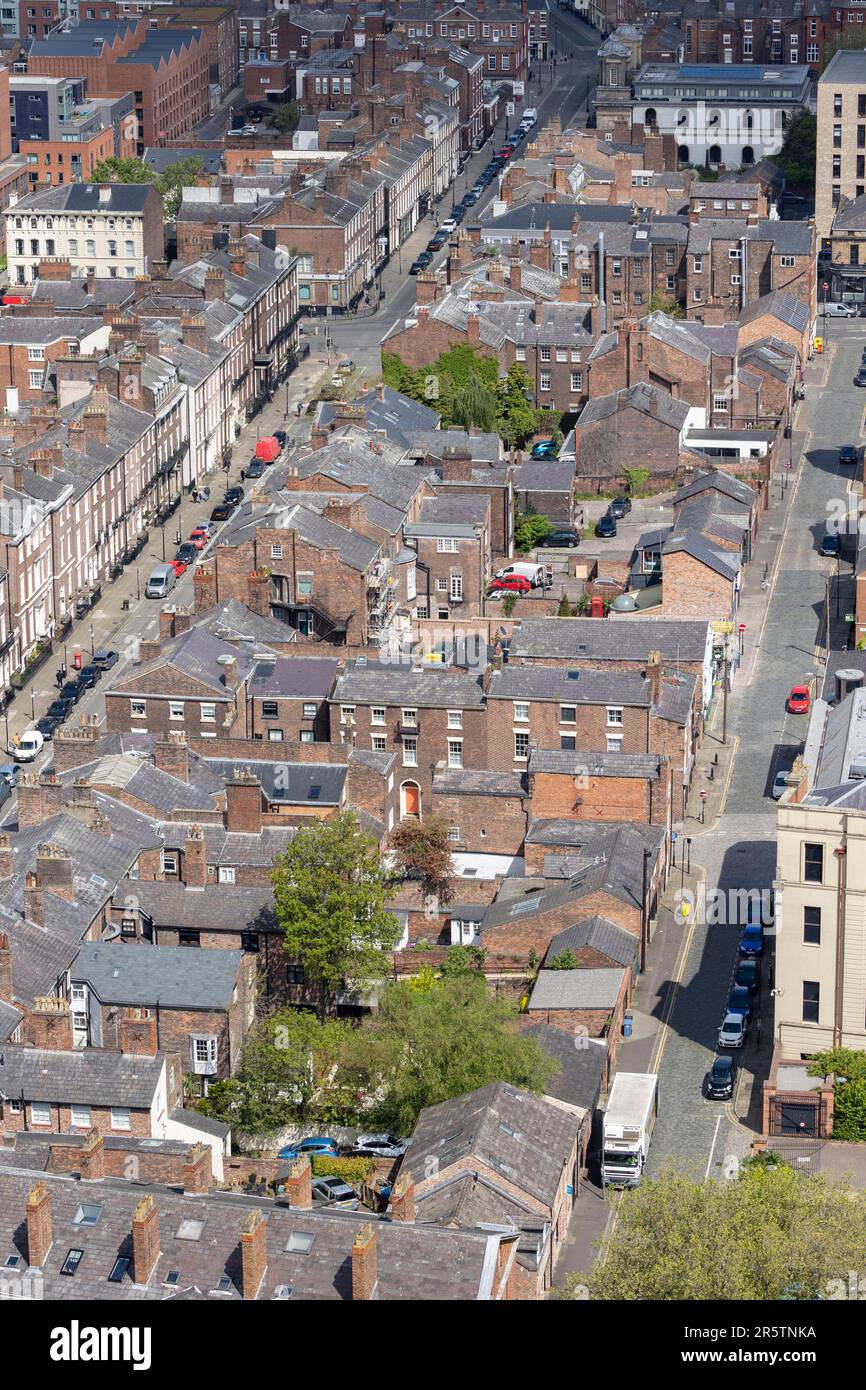 Liverpool, united kingdom May, 16, 2023 Aerial view of Liverpool’s ...
