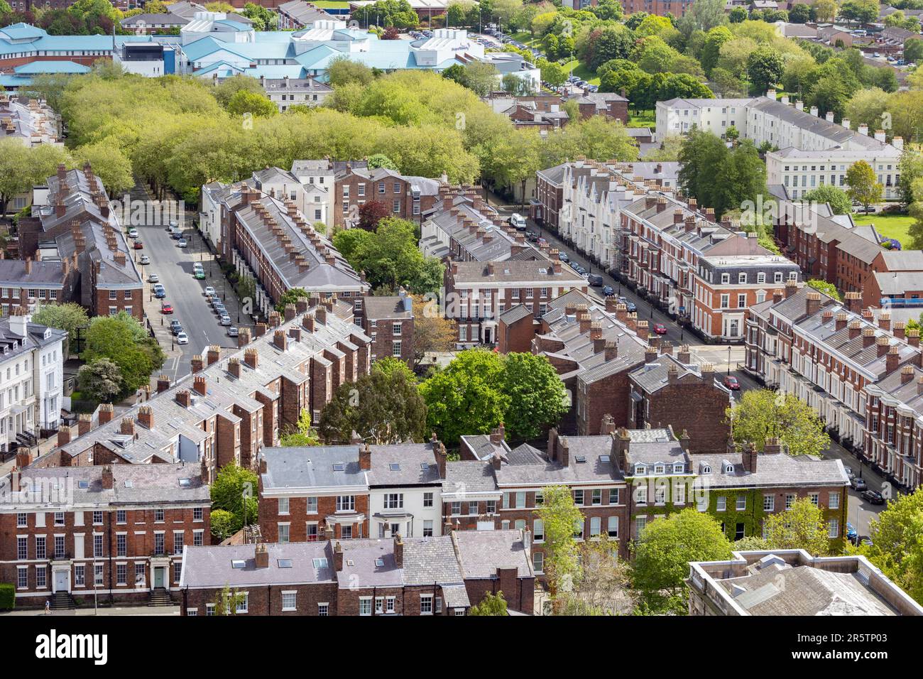 Liverpool, united kingdom May, 16, 2023 terrace Brick houses in ...