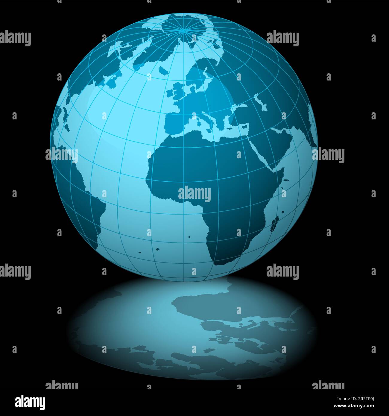 Earth Blue - Highly detailed and coloured illustration Stock Vector ...