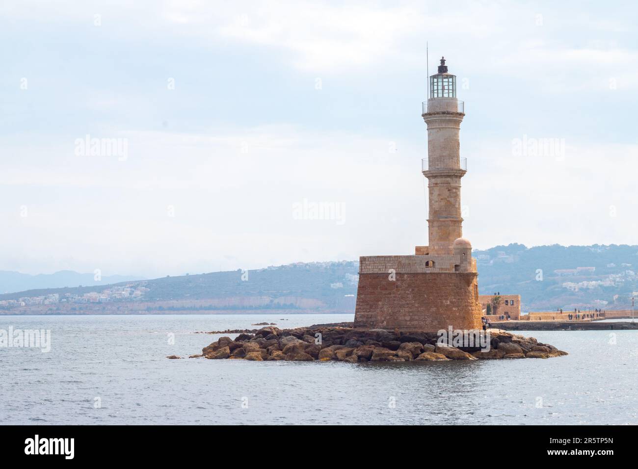 Lighthouse in Chania Harbor, Chania, Crete, Greece Stock Photo - Alamy