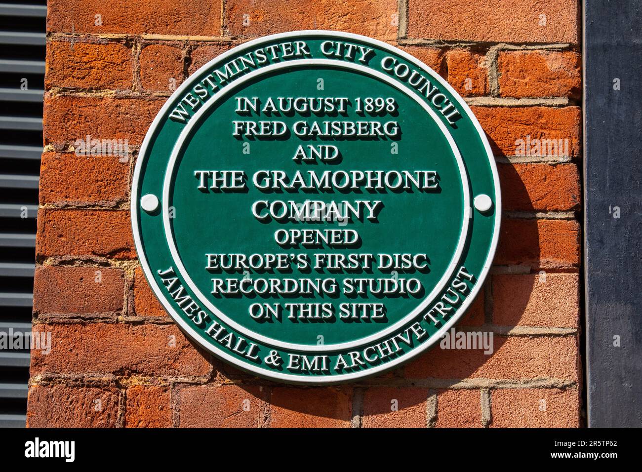London, UK - April 20th 2023: A plaque on a building on Maiden Lane in ...