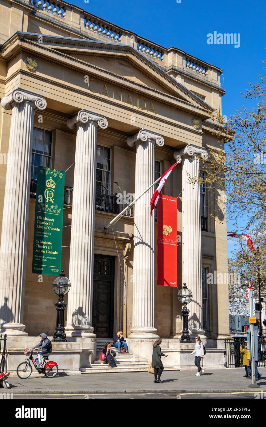 London, UK - April 20th 2023: The exterior of Canada House - the High ...