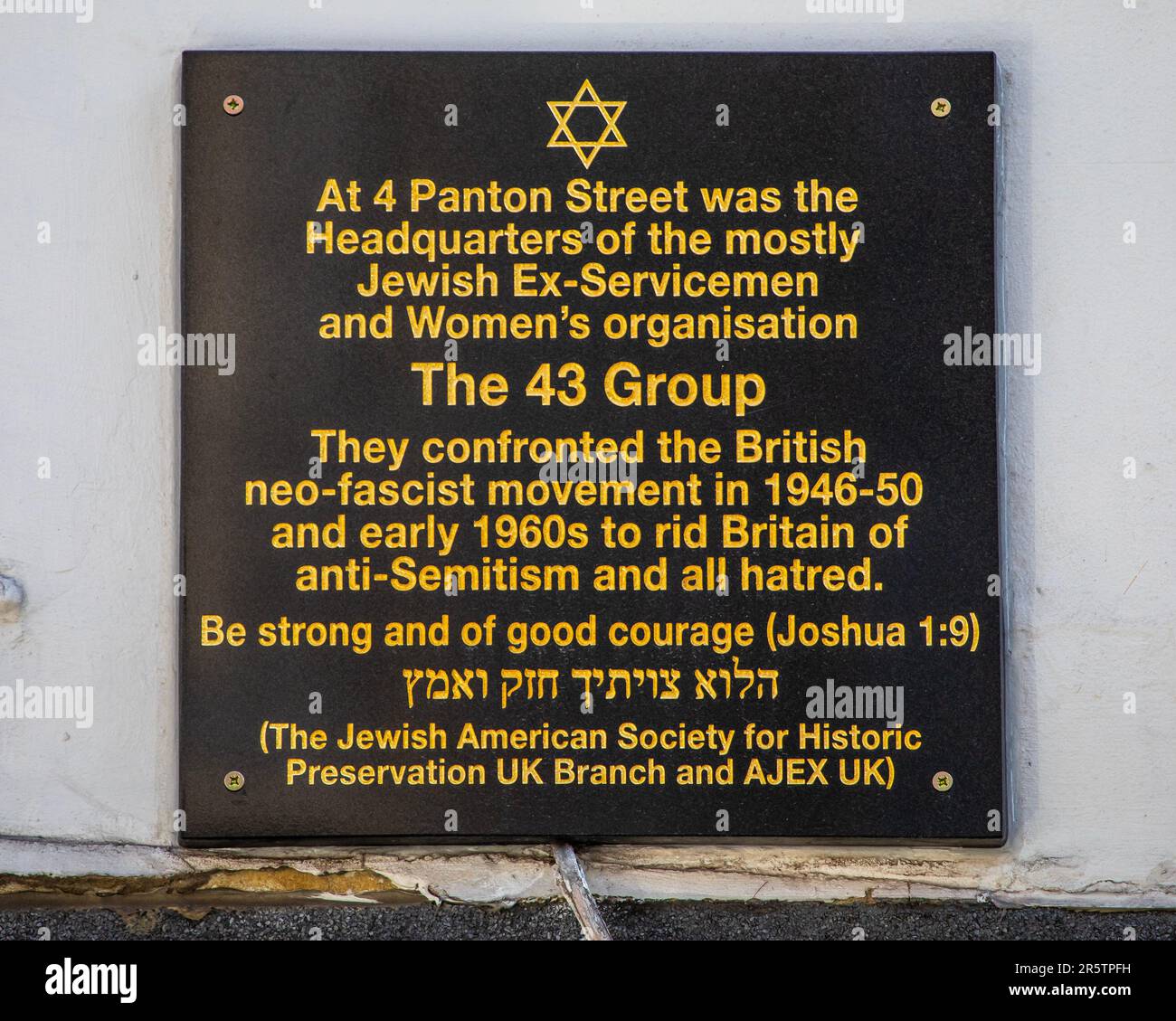 London, UK - April 20th 2023: Plaque on Panton Street in London ...