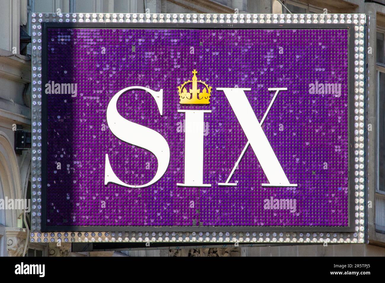 London, UK - April 20th 2023: A billboard for Six The Musical on the ...