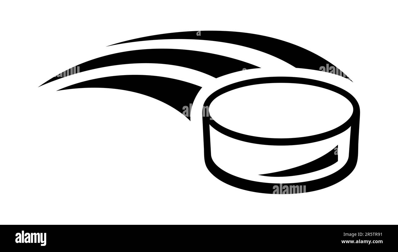 Hockey puck illustration. Sport club item or symbol. Healthy lifestyle ...