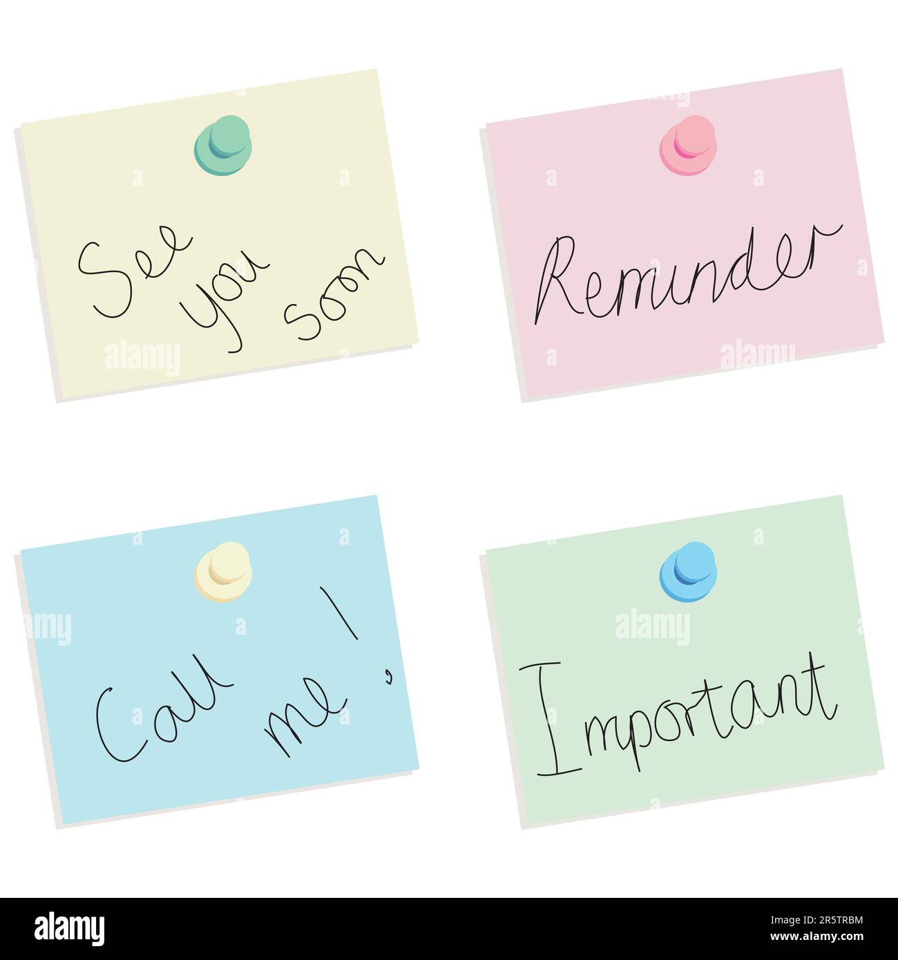 Selection of different notes for the office Stock Vector Image & Art ...