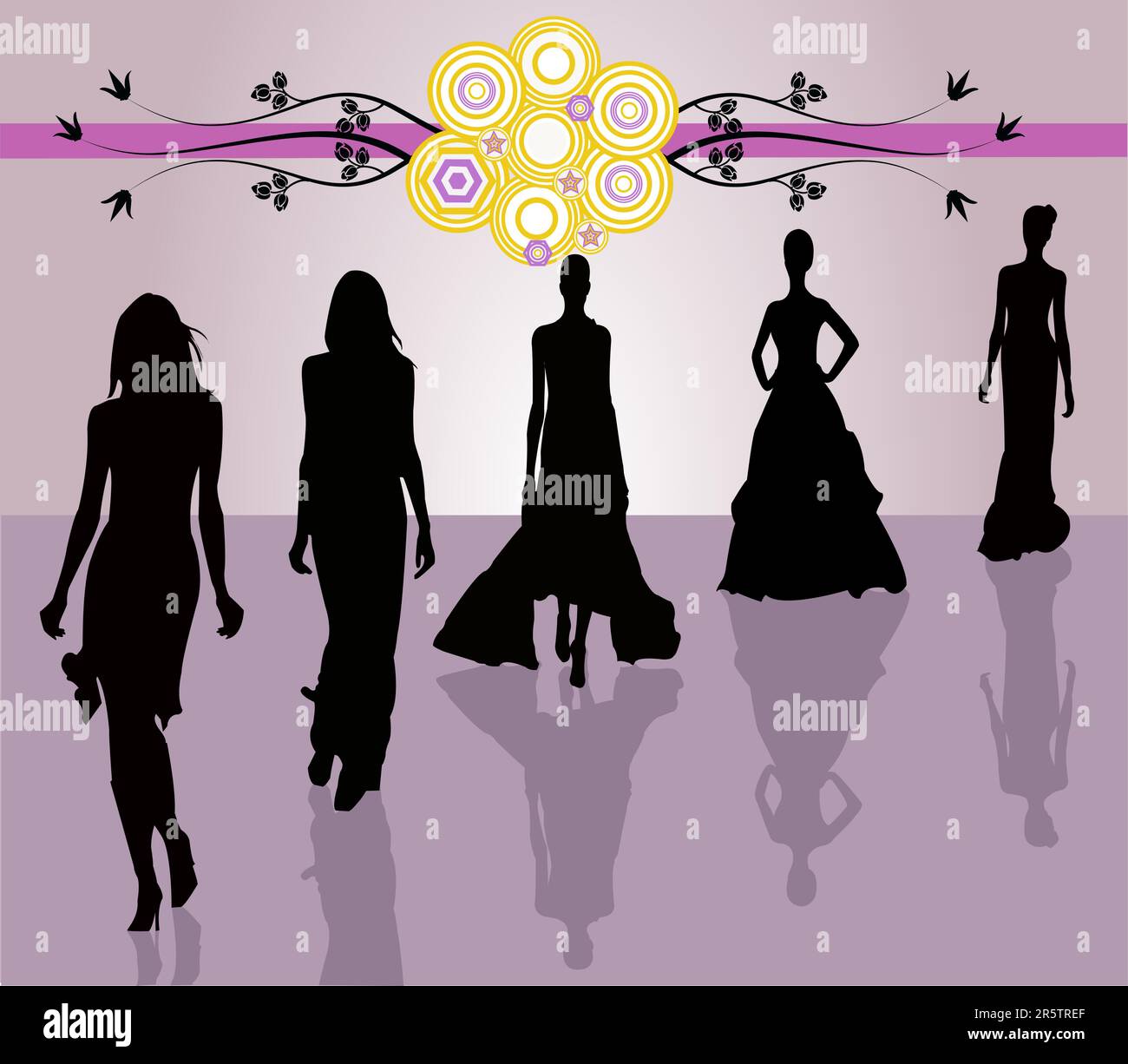 Fashion girls - vector illustration Stock Vector Image & Art - Alamy