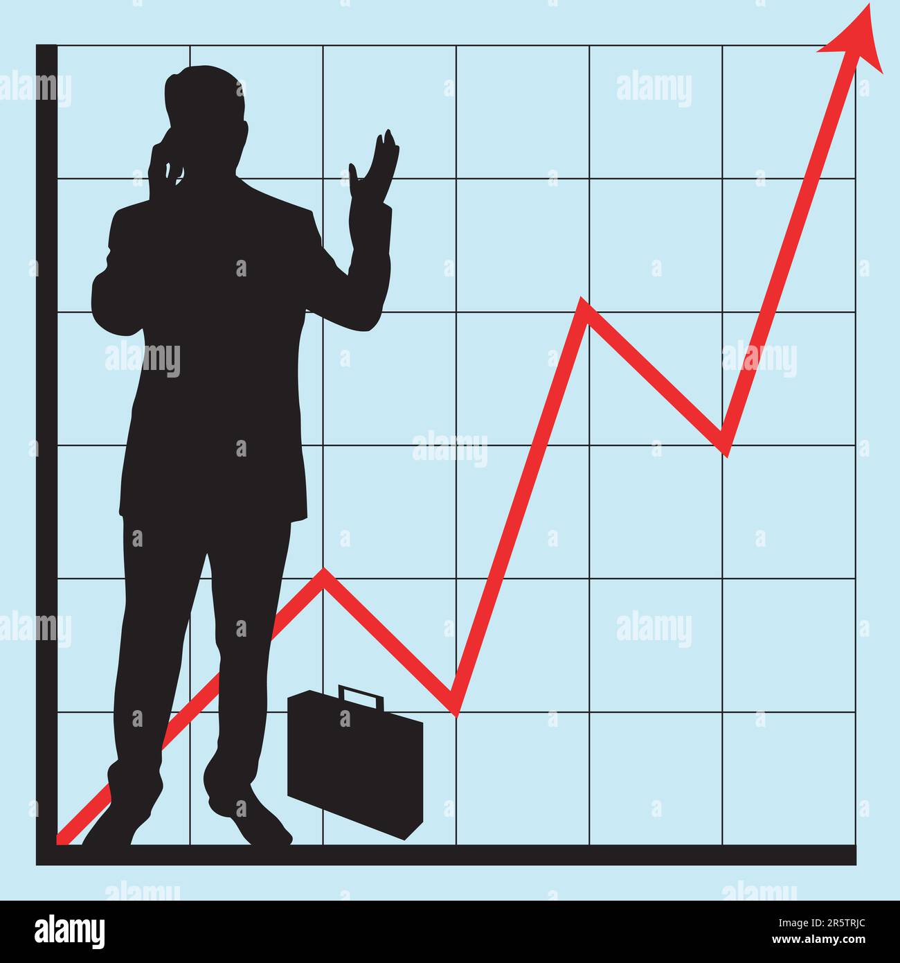 Business graphs showing progress and success, with business people ...