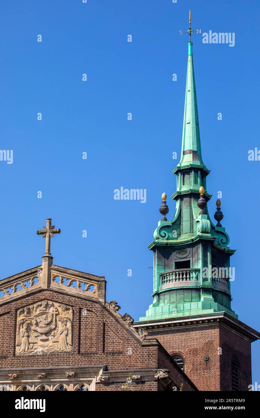 View of the historic All Hallows by the Tower church, located on Byward ...