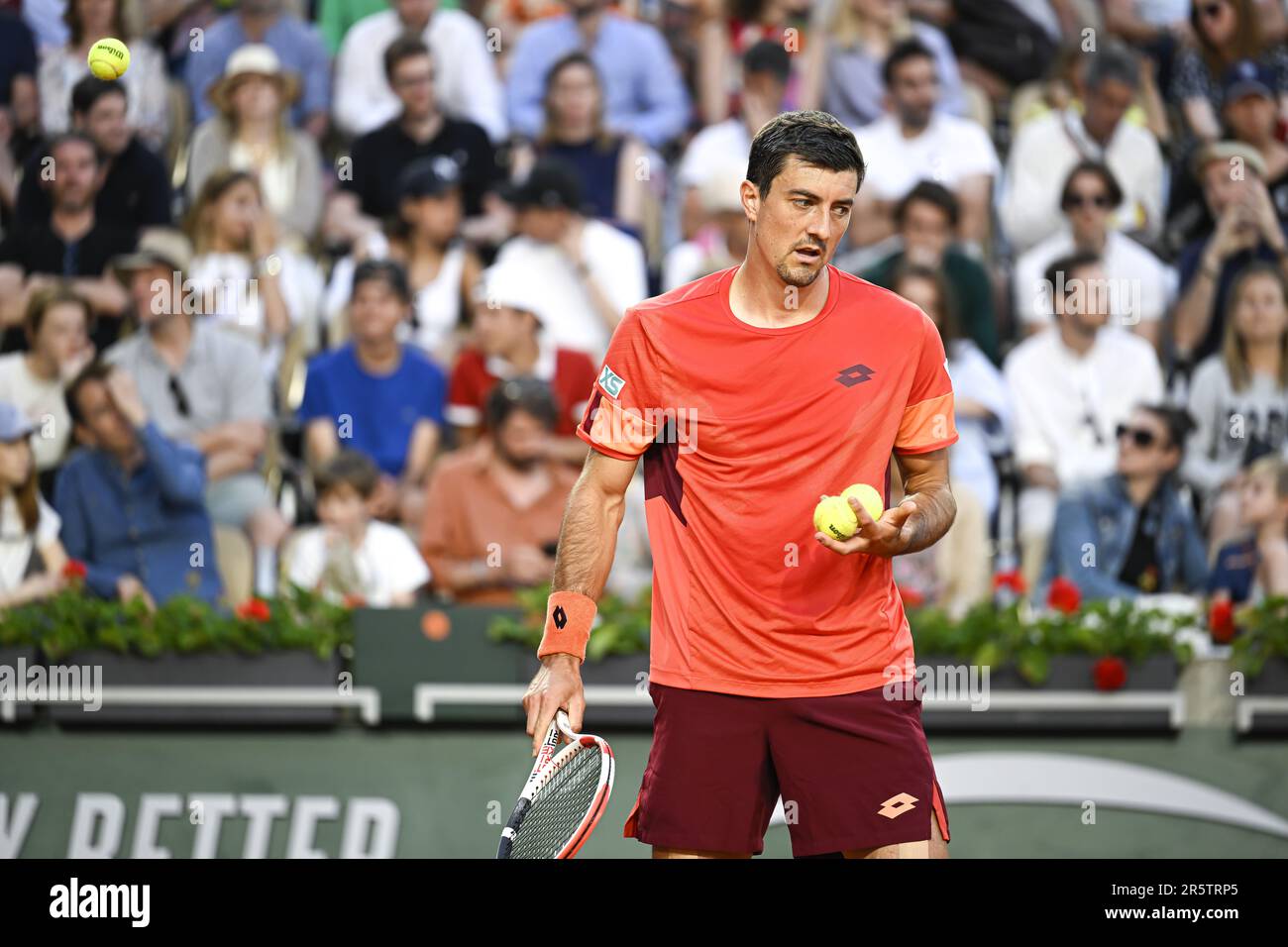 Sebastian Ofner of Austria during the French Open, Grand Slam tennis ...