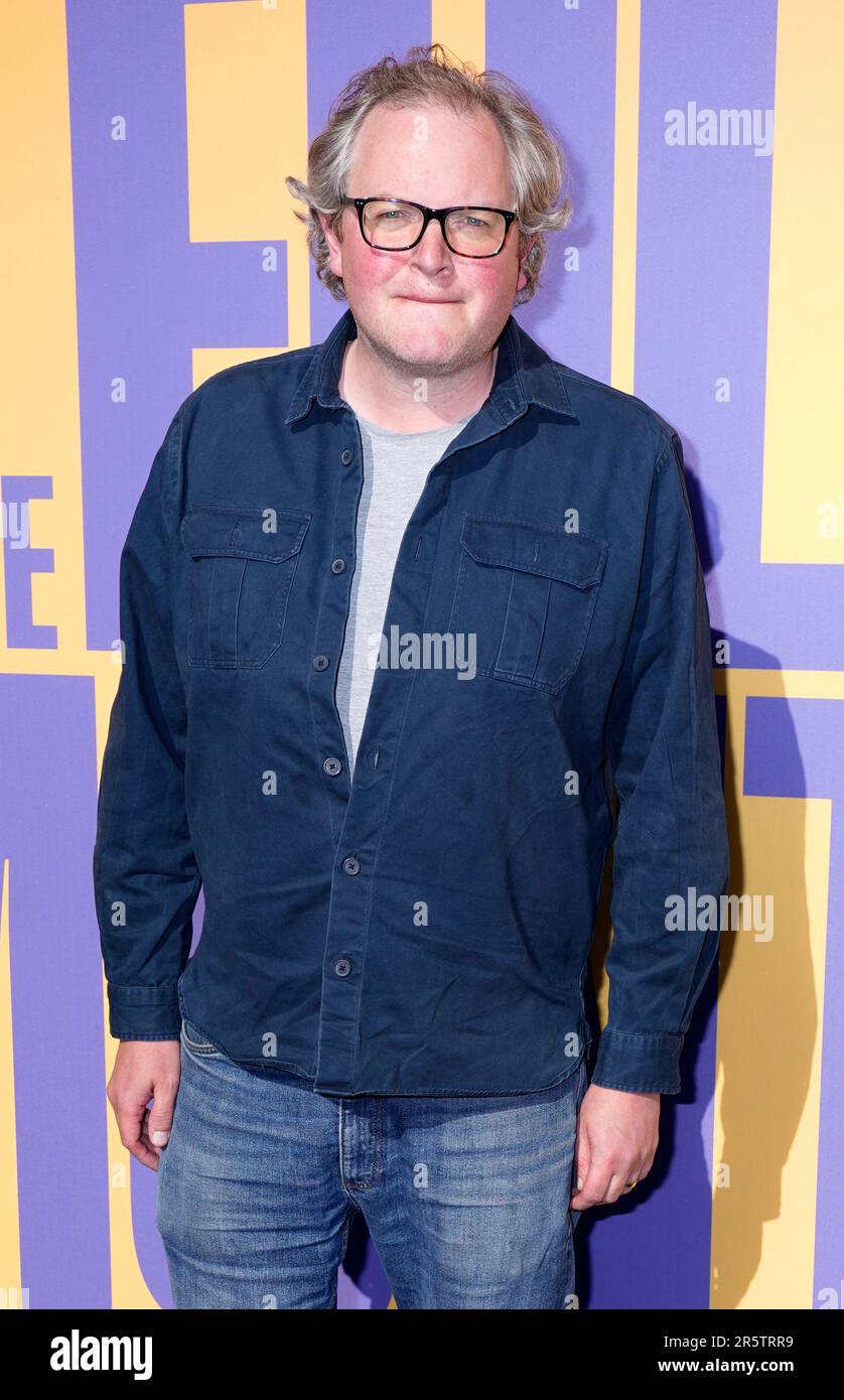 Miles Jupp attending the UK premiere for The Full Monty at The Leadmill ...