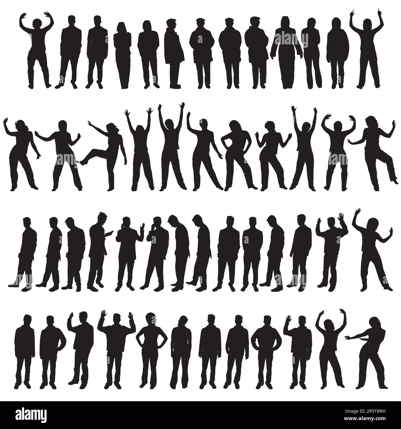 Group standing women different Stock Vector Images - Alamy