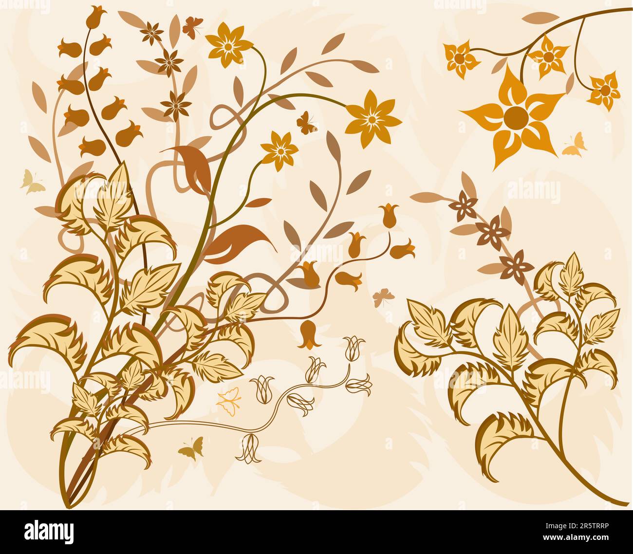 Floral Background - vector Stock Vector Image & Art - Alamy