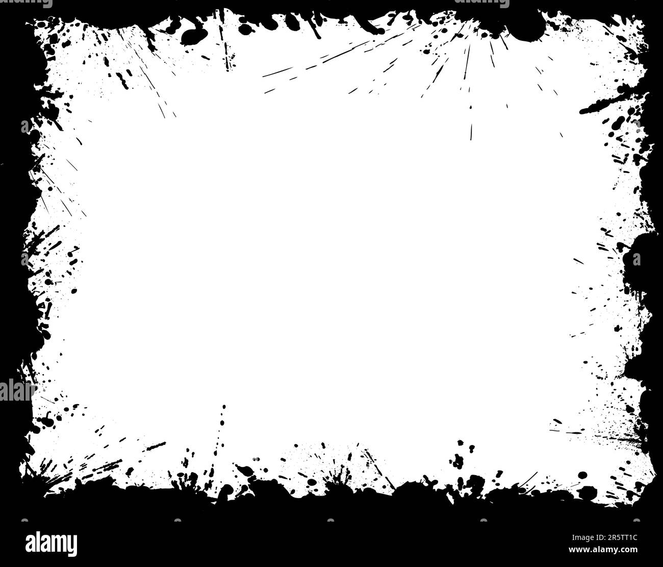 Ink splattered vector grunge border frame Stock Vector Image & Art - Alamy
