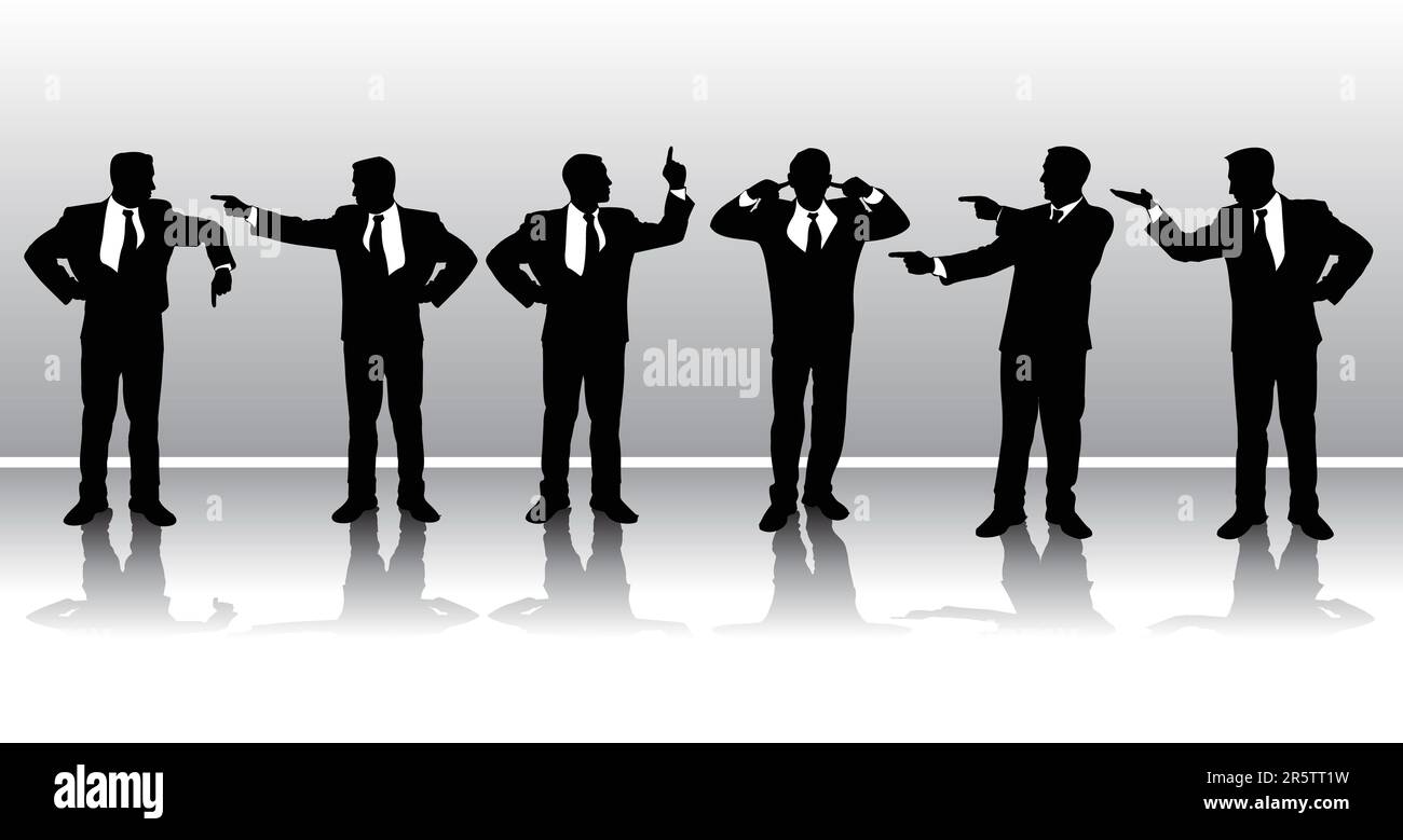 Vector silhouettes of business people Stock Vector Image & Art - Alamy