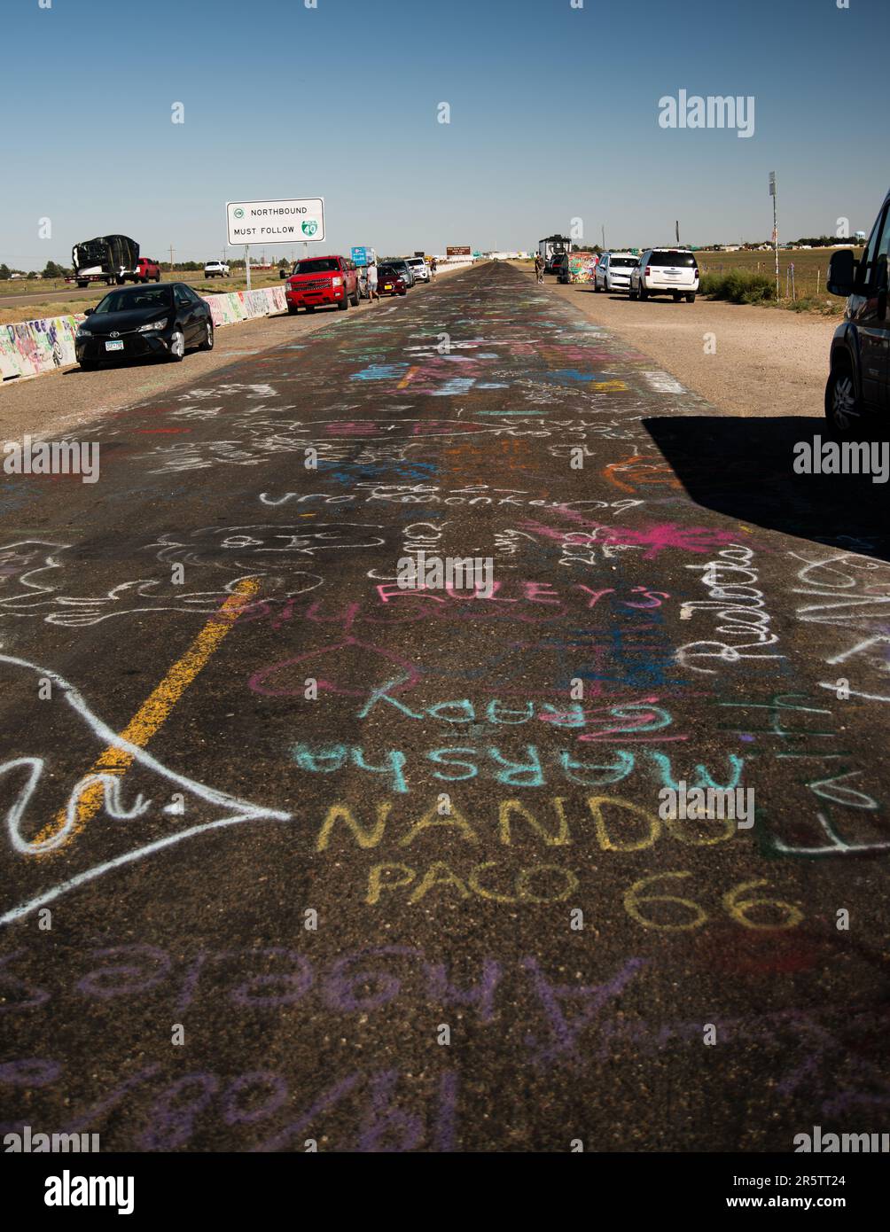 Cadillac Ranch Art Installation. Amarillo, Texas, USA Stock Photo - Alamy