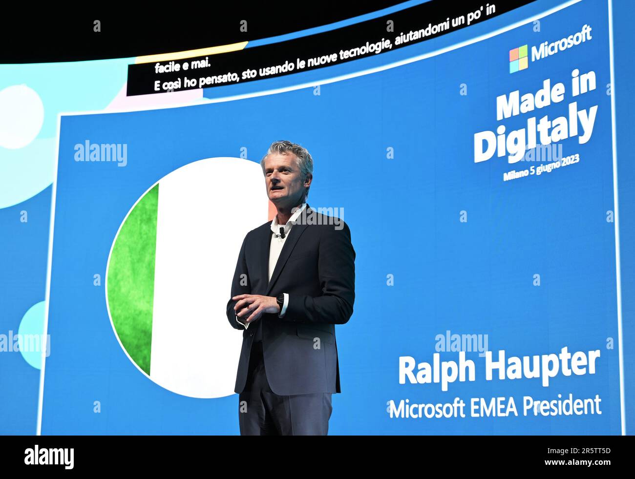 Milan, Italy. 05th June, 2023. Milan, Italy Microsoft- Made in Digltaly - The Cloud Region for ...