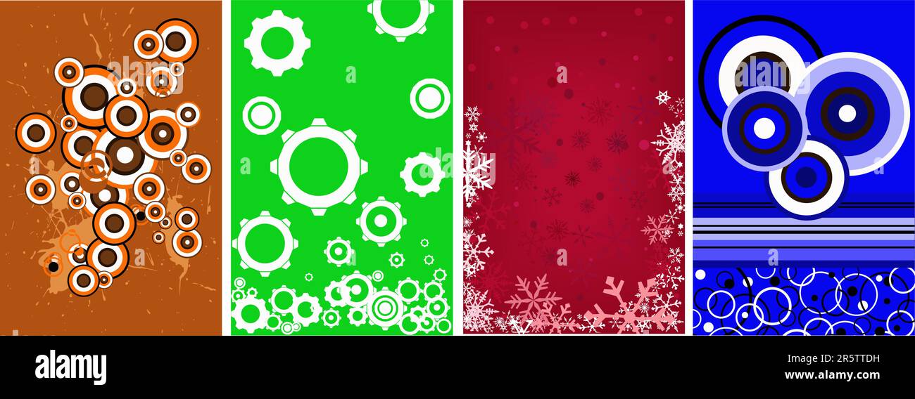 4 Vector Graphic Elements - Can be uses as backgrounds, wallpapers ...