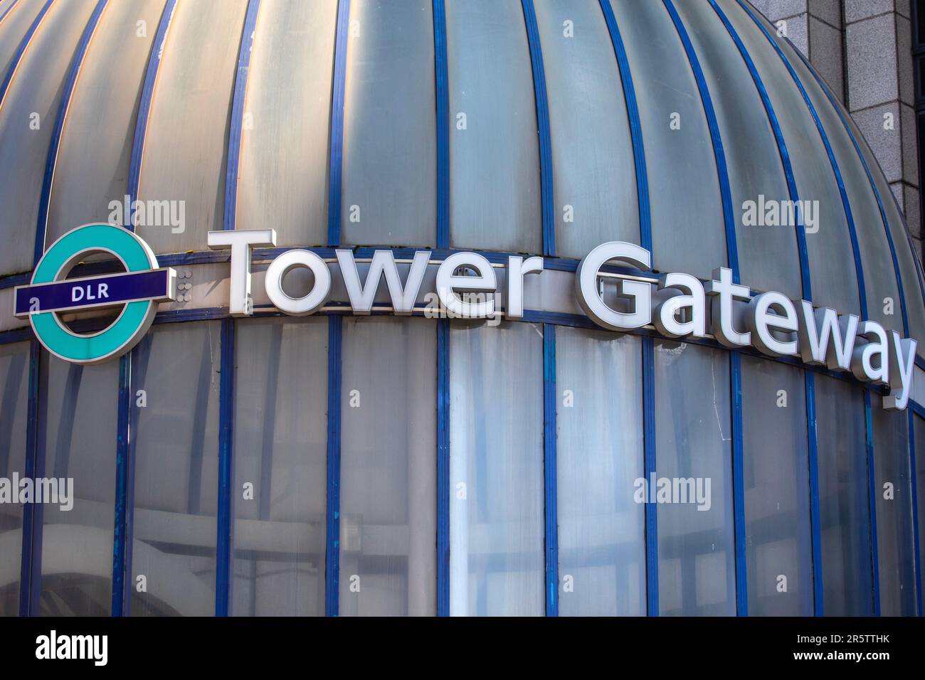 London, UK - April 17th 2023: The exterior of Tower Gateway Station in ...