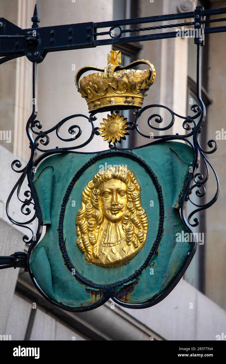 Historic hanging sign lombard street city of london hi-res stock ...