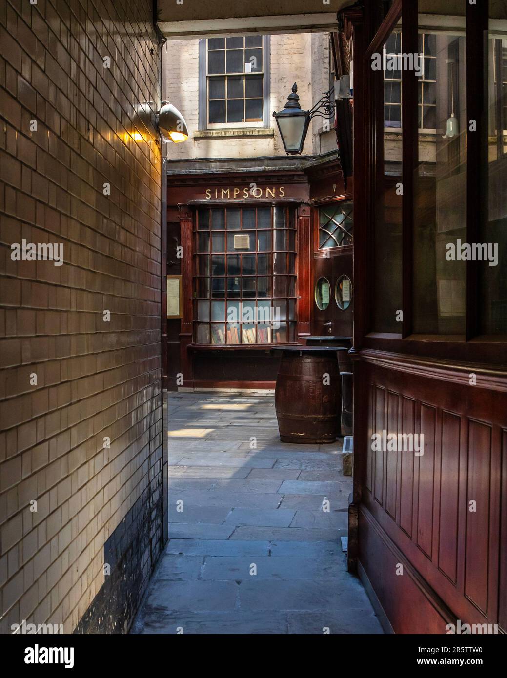 London, UK - April 17th 2023: Exterior of the historic Simpsons Tavern ...
