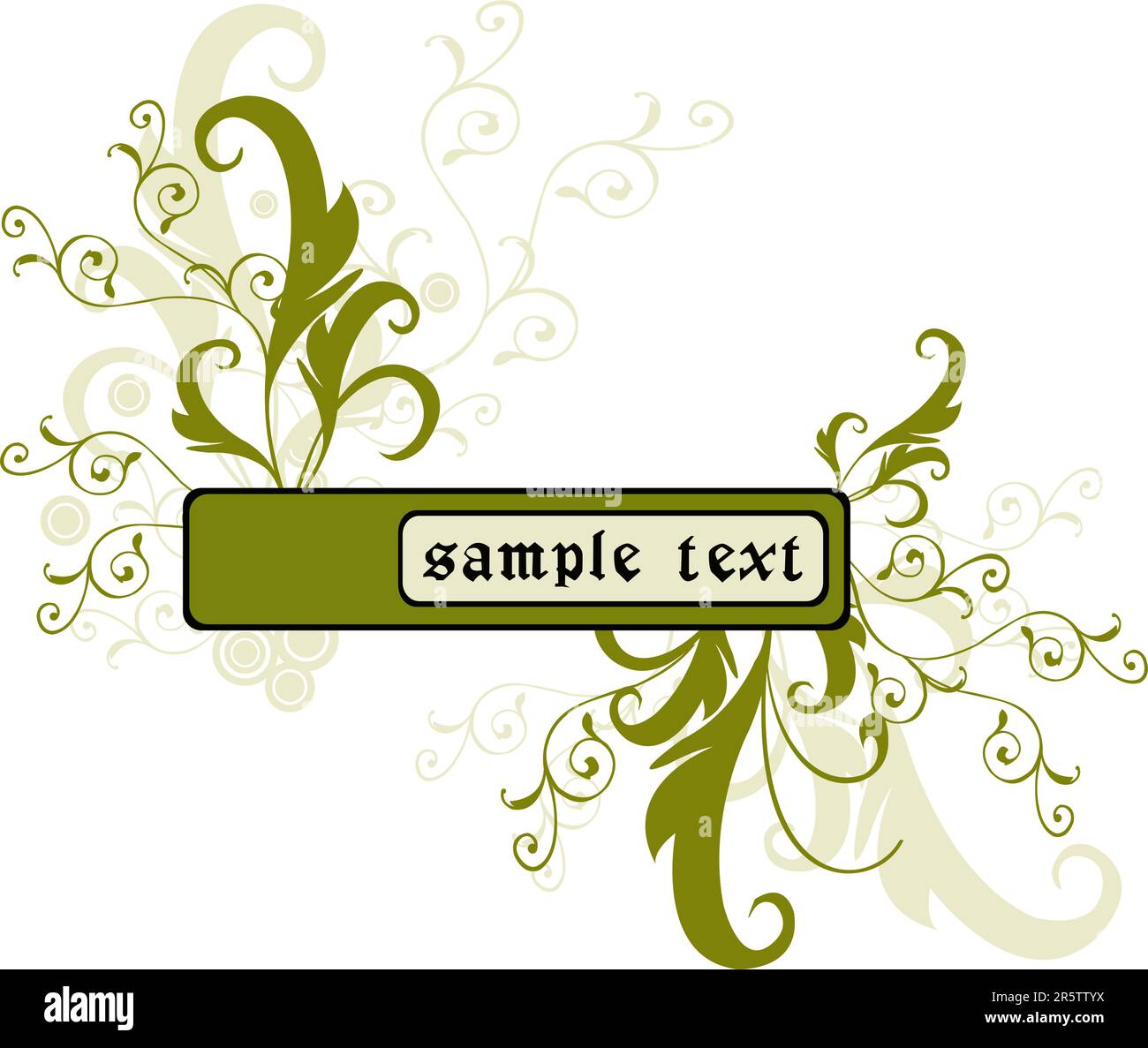 Abstract floral frame, element for design - vector Stock Vector Image ...