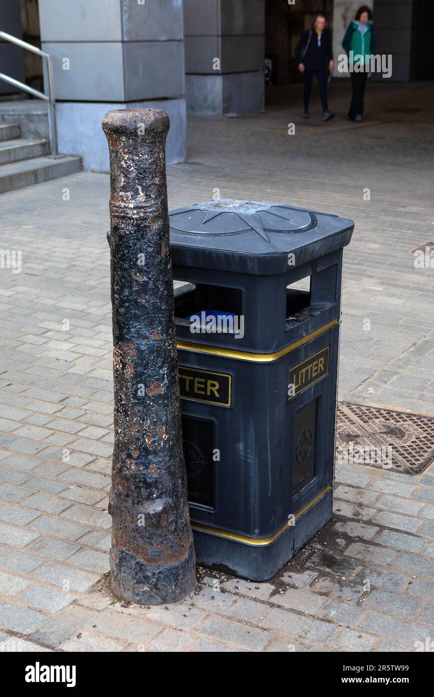 London, UK - April 17th 2023: An old French cannon from the Battle of ...