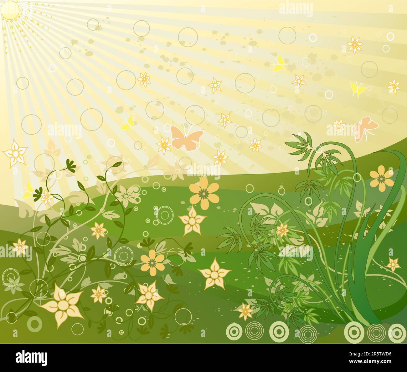 Abstract floral background - vector illustration Stock Vector Image ...