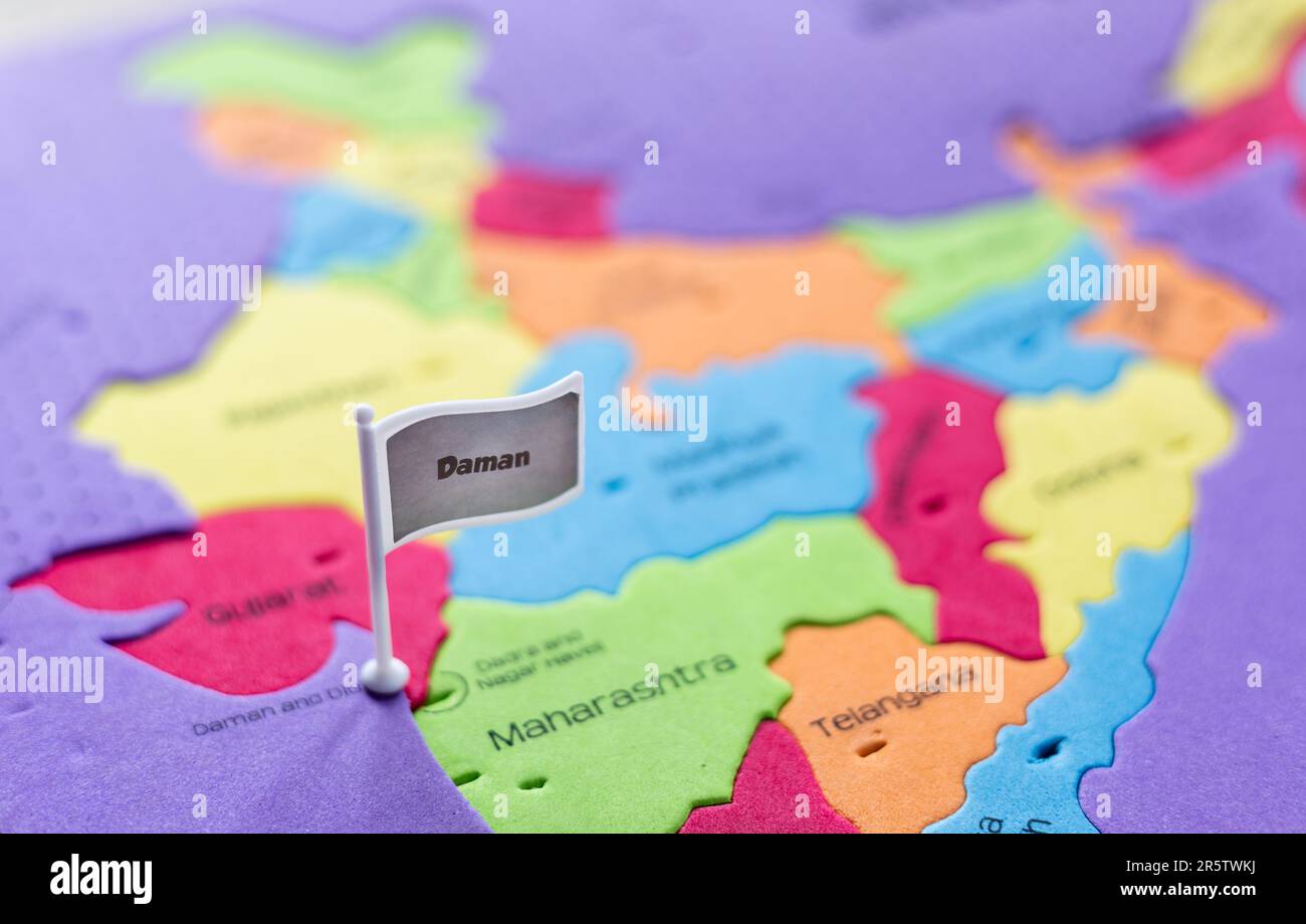 Selective Focus On Daman The Capital City Of Dadra And Nagar Haveli And Daman And Diu On An