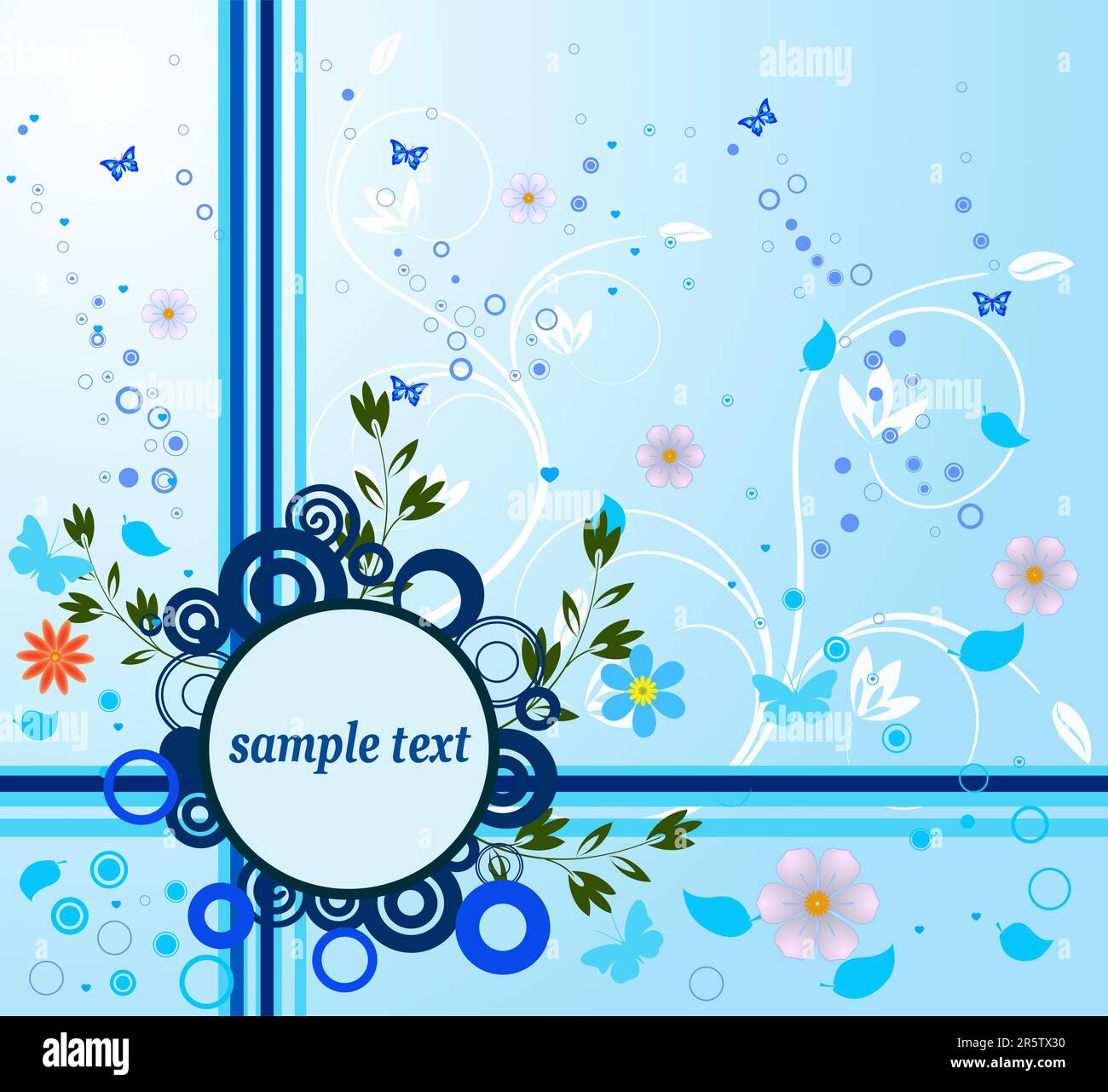 Abstract art floral design background vector illustration Stock Vector Image & Art - Alamy