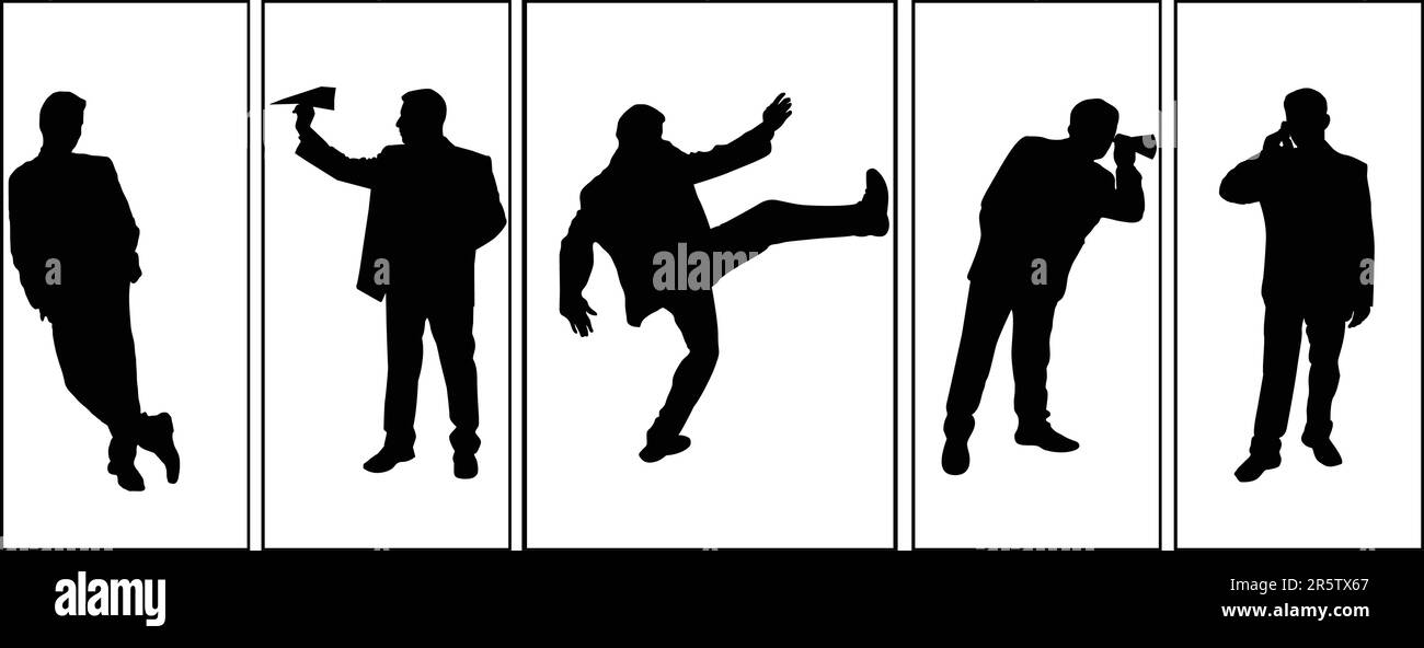 Vector silhouettes of business people Stock Vector Image & Art - Alamy